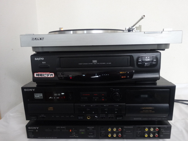 4748 4点まとめ SONY PS-350 VZ-V300 TXD-R11 SB-V550 CDカセットデッキ他 通電確認済 ジャンク品 ...
