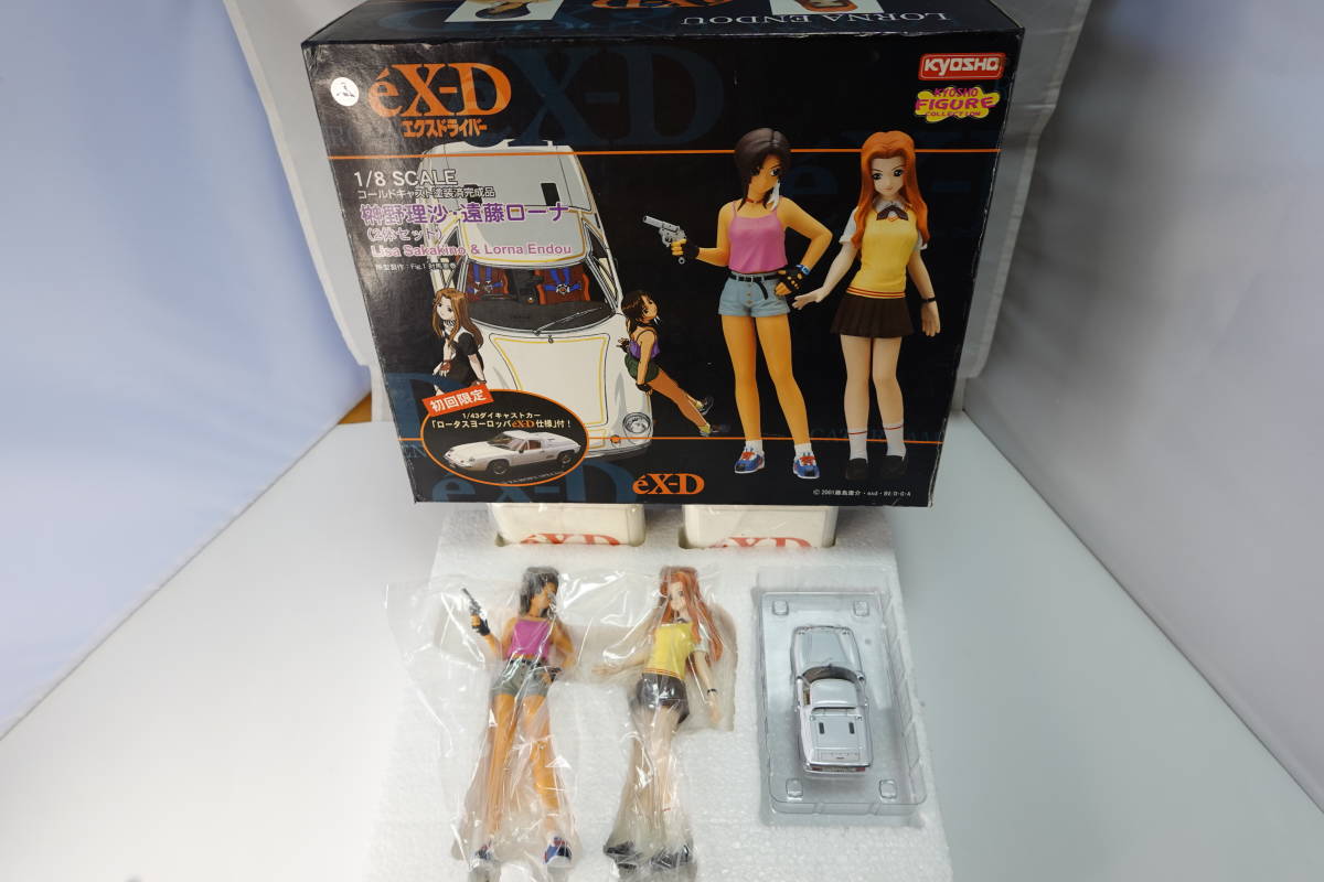 絶版レア1/8“eX-DRIVER”エクスドライバーLORNA&LISA with 1/43ロータスLotus Europa Special ...