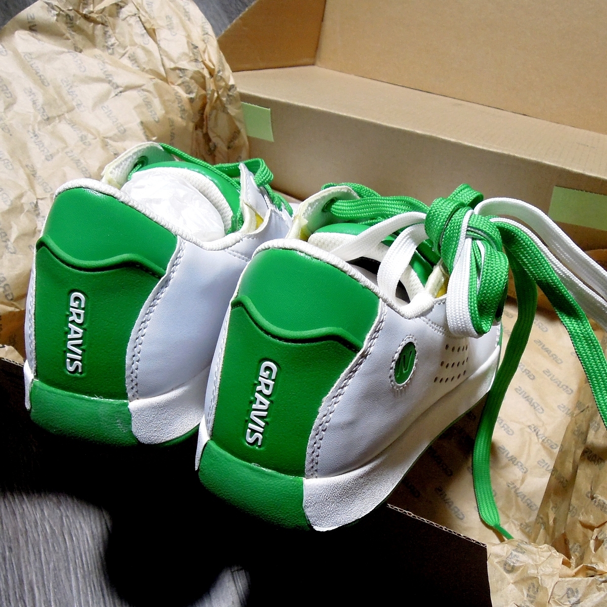 コレクション品 GRAVIS TARMAC 27.5cm 匿名配送無料 グラビス ターマック WHITE/GREEN 白/緑 Supreme ...