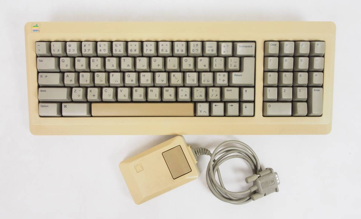 AZ-381 アップル マッキントッシュ マック Keyboard Model No M0110A j キーボード USA / 角マウス ...