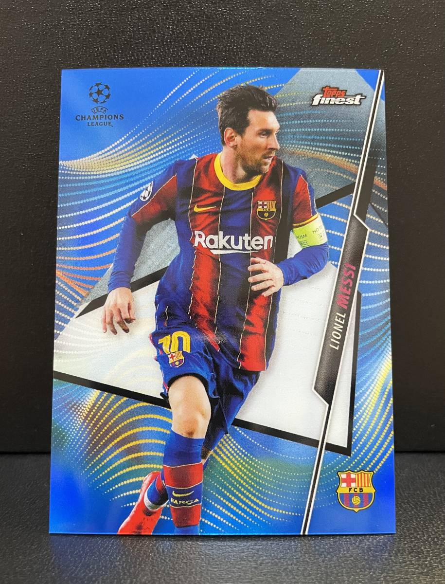 Lionel Messi 2020-21 Topps Finest UEFA Champions League Blue Refractor ...