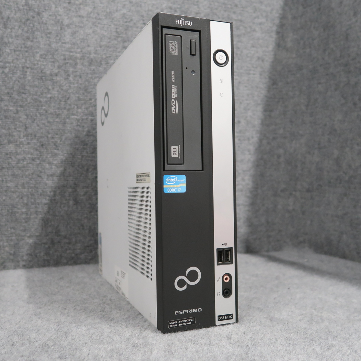 富士通 ESPRIMO D581/DX Core i7-2600 3.4GHz 1GB DVDスーパーマルチ ジャンク A50145(パソコン ...