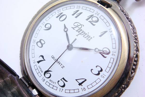 《JC1243》Papini QUARTZ式懐中時計 レトロ感がたまらない(クォーツ式)｜売買されたオークション情報、yahooの商品情報を ...