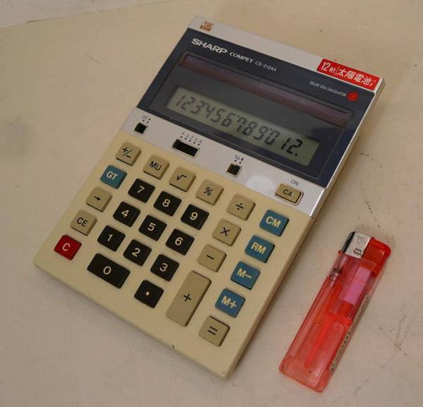 SHARP CS-2124A 日本製 12桁大型表示 レトロ電卓 送料200円可能(シャープ)｜売買されたオークション情報、yahooの商品情報をアーカイブ公開 - オークファン（aucfan ...