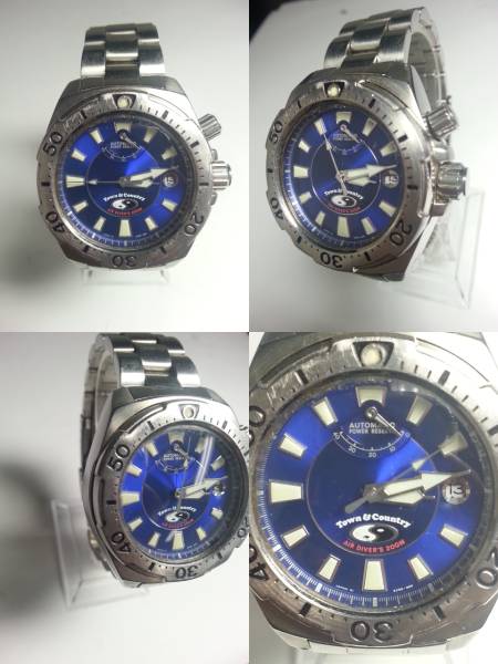Town&Country AIR DIVER'S 200M 自動巻き 腕時計⑬(3針＋カレンダー)｜売買されたオークション情報、yahooの ...