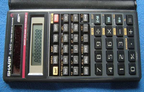 SHARP EL-540D 関数電卓 シャープ(シャープ)｜売買されたオークション情報、yahooの商品情報をアーカイブ公開 - オークファン（aucfan.com）
