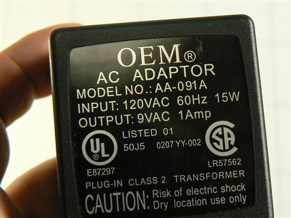 AC-ACアダプター AA-091A AC100V→AC9V 1A(変圧器、アダプター)｜売買されたオークション情報、yahooの商品情報を ...