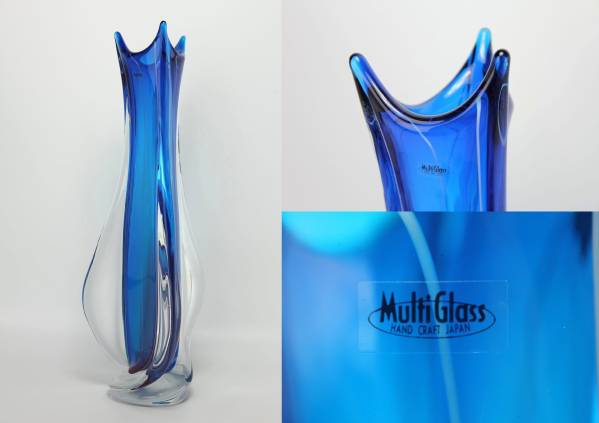Multi Glass マルティグラス ハンドメイド花瓶 VS-153(工芸ガラス)｜売買されたオークション情報、yahooの商品情報をアーカイブ公開 - オークファン（aucfan.com）