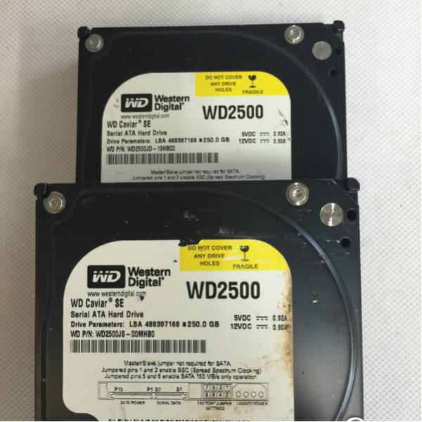 SATA WD2500 3.5インチHDD 250GBx2台 計500GB 正常(200GB～)｜売買されたオークション情報、yahooの商品 ...