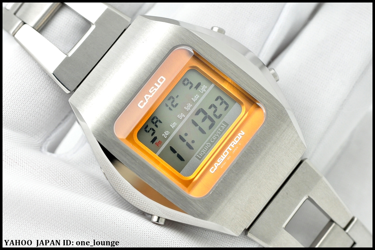 カシオトロン 90年代復刻 デジタル メンズ 腕時計 オレンジ 角型 クォーツ TRN-110 CASIOTRON DIGITAL CASIO ...