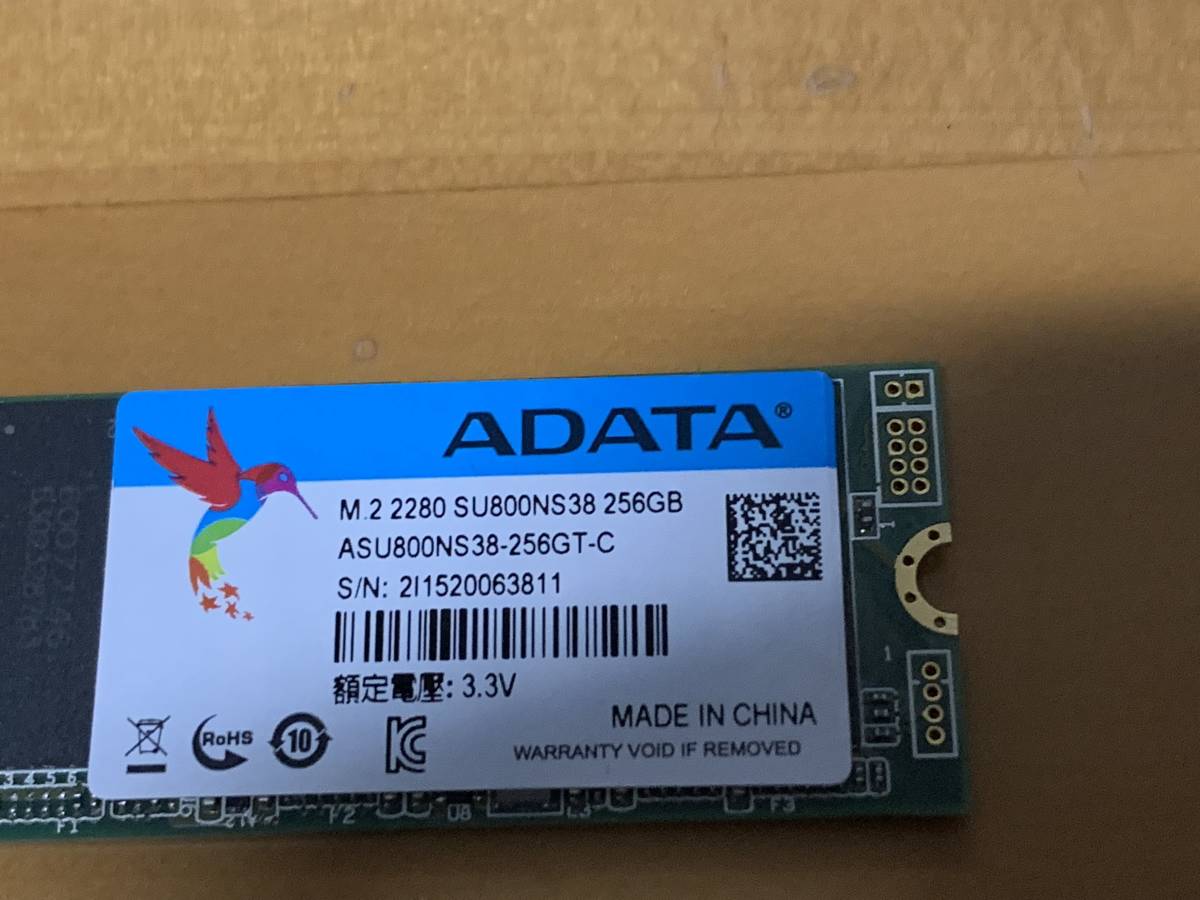 M.2 2280 SSD 256GB ADATA SU800NS38 ASU800NS38-256GT-C(256GB～)｜売買された ...