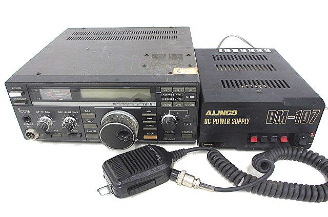 アマチュア無線関連 ALINCO アルインコ DM-107 DC POWER SUPPLY 安定化電源 ICOM アイコム IC-721S ...
