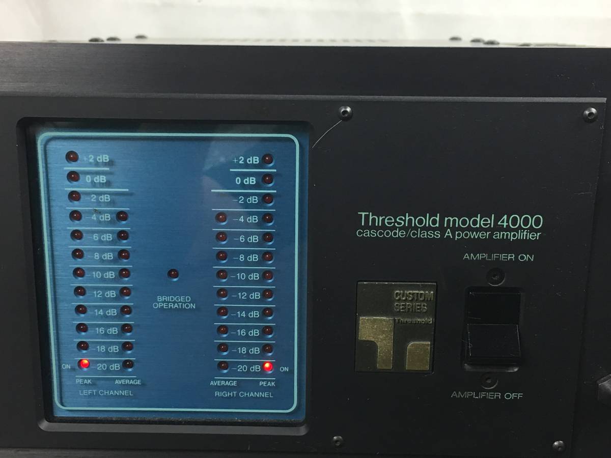 THRESHOLD Model4000 スレッショルド ステレオ パワーアンプ エレクトリ(その他)｜売買されたオークション情報、yahooの商品情報をアーカイブ公開 - オークファン ...