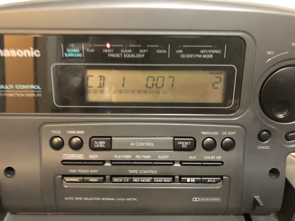 N796 PanasonicパナソニックRX-DT707 Bi BMP4-DRIVEPORTABLE STEREO CD SYSTEM CD ...