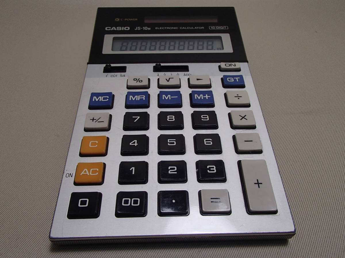 CASIO JS-10M 10桁 ハイパワーソーラー電卓 日本製 レトロ(カシオ)｜売買されたオークション情報、yahooの商品情報をアーカイブ公開 - オークファン（aucfan.com）