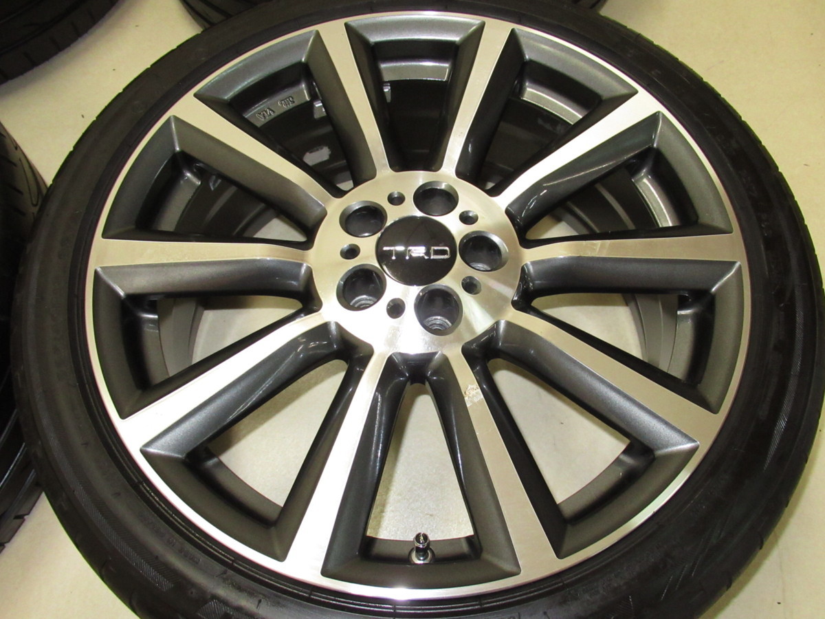 1円スタート TRD TF6 7.5J-18 off+46 pcd100 5H BRIDGESTONE POTENZA S001 225 ...