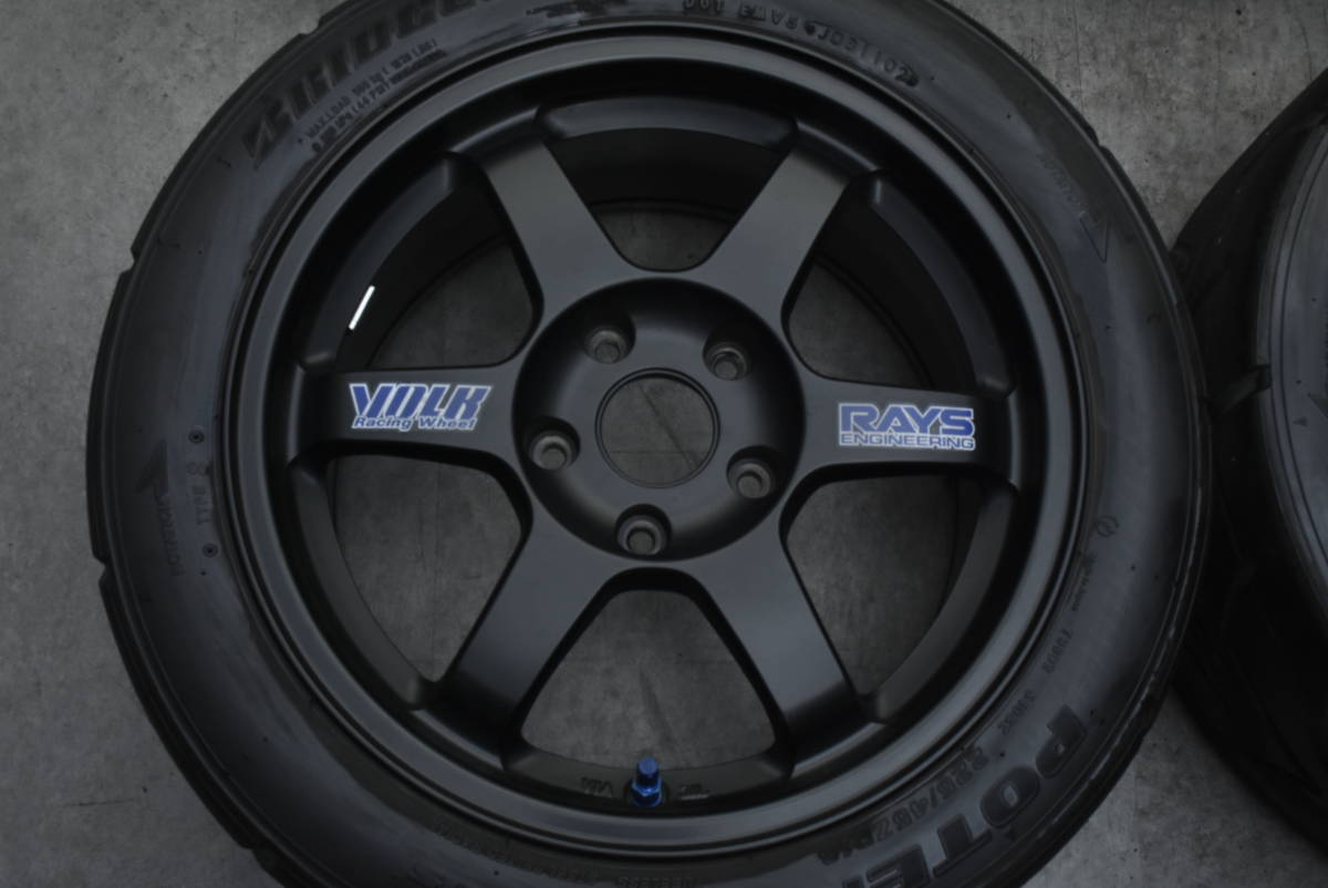 NSXサイズ レイズ ボルクレーシング TE37 16インチ 8J+42 17in 9J+22 ポテンザ 225 45R16 255 ...