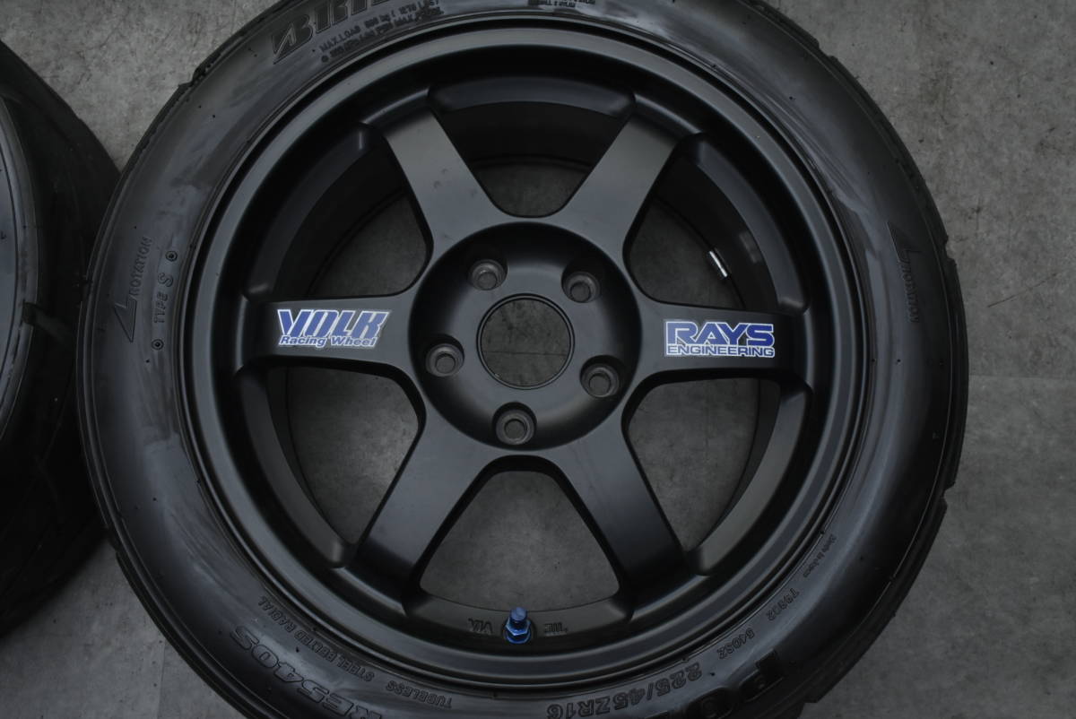 NSXサイズ レイズ ボルクレーシング TE37 16インチ 8J+42 17in 9J+22 ポテンザ 225 45R16 255 ...