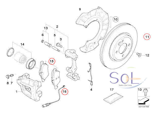 BMW MINI R50 R52 R53 フロント ブレーキパッド パッドセンサー ブレーキローター 左右セット 34116770332 ...