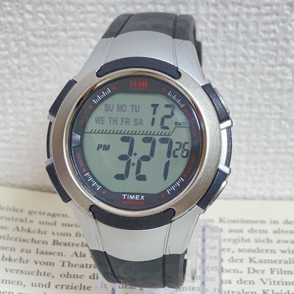 TIMEX 1440 sports 多機能 メンズ 腕時計 タイメックス 1440 スポーツ アラーム クロノ タイマー シルバー 稼動品 ...