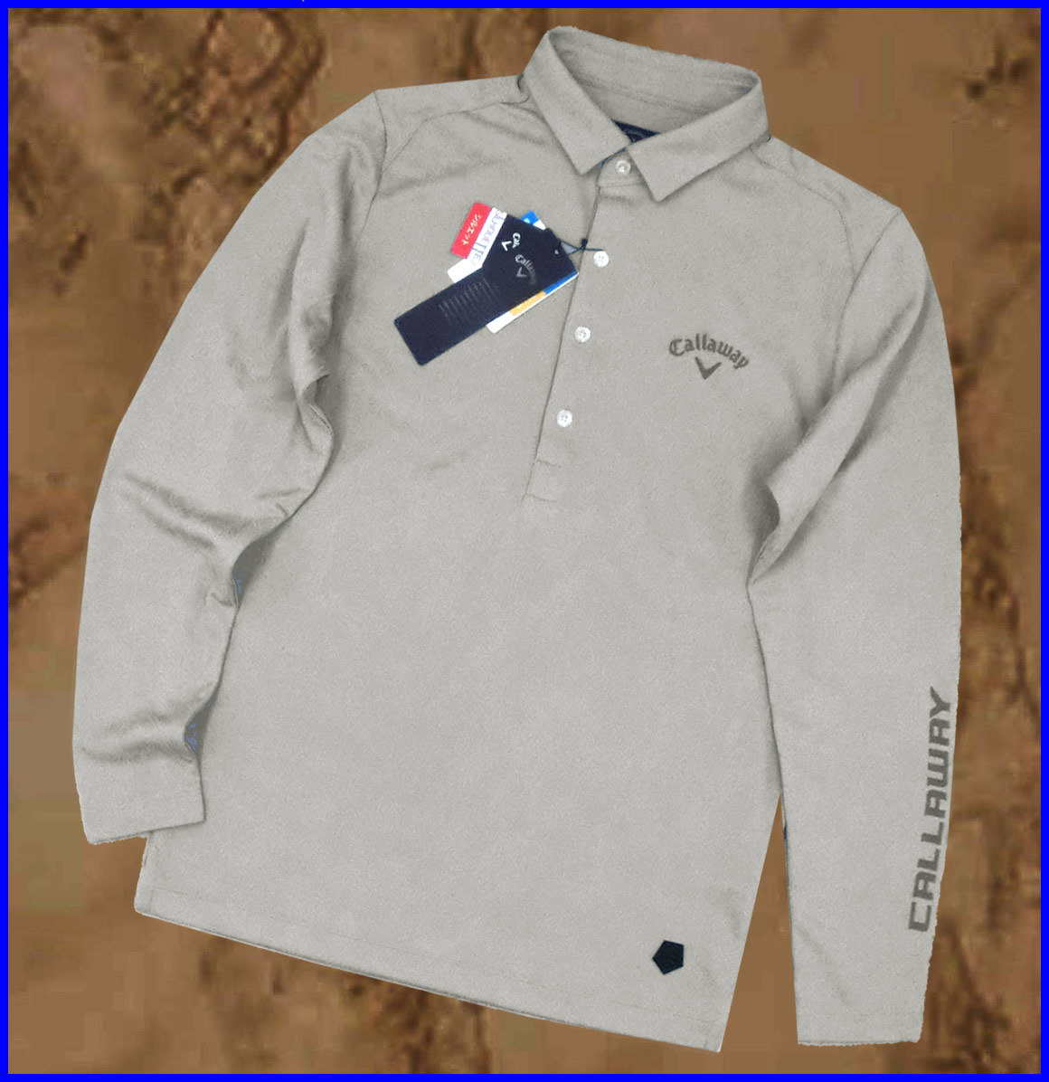 正規品/ キャロウェイゴルフシャツCallaway 滑走路柄ジャカードポロ長袖ストレッチ紫外線吸汗速乾Dry MLグレー定価:11 000円(キャロウェイ)｜売買されたオークション情報 ...