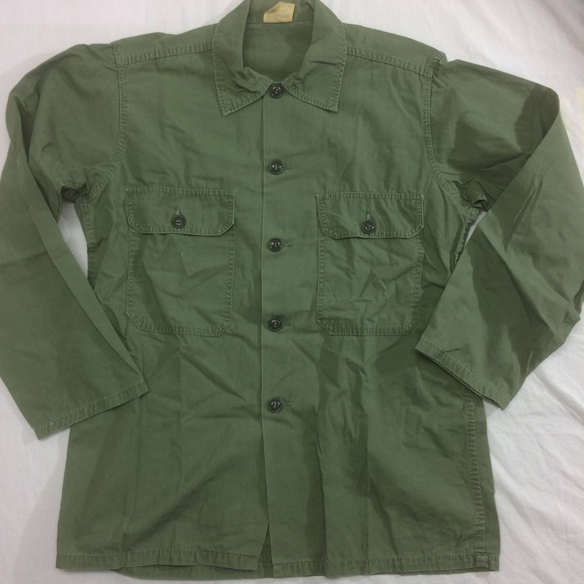 1960'S TROOPER fatigue RN19774 コットン ポプリン ファティーグ シャツ M ジャングル 民間用 ビンテージ ...