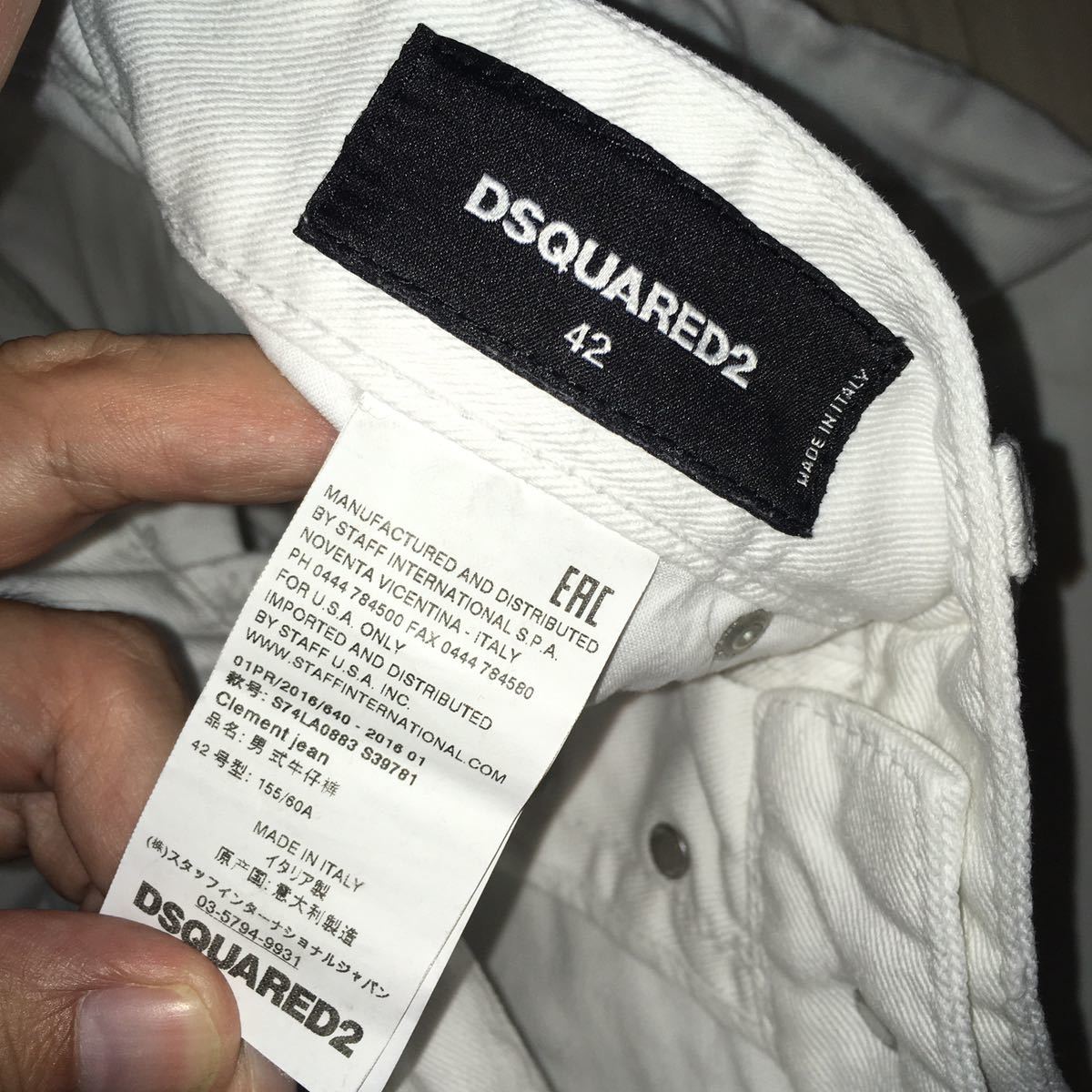 良品 ディースクエアード ストレッチ ホワイトデニム 42 白 スタッフインターナショナルジャパン イタリア製 Dsquared2 Dsquared D2(ジーンズ)｜売買されたオークション ...