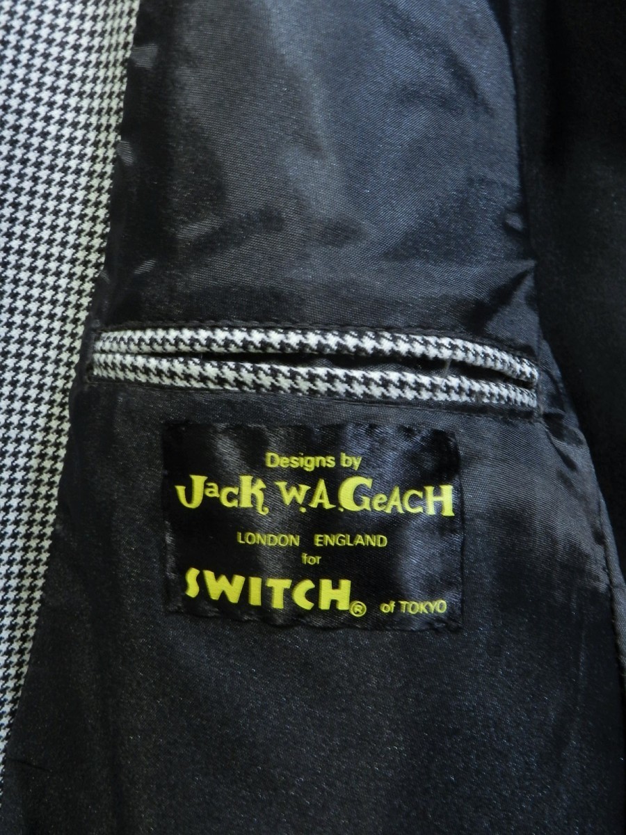 極 Jack W.A.geach X SWITCH 英国製 エドワードジャケット 千鳥格子 テディボーイズ テッズ ロカビリー ジャック ...