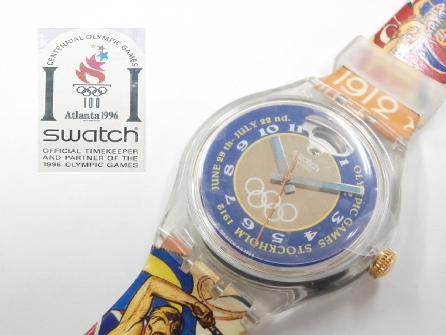 館 X2 SWATCH automatic/スウォッチ オートマチック1996アトランタオリンピック 自動巻 腕時計 時計 日差未確認 ジャンク品(AUTOMATIC)｜売買されたオークション ...