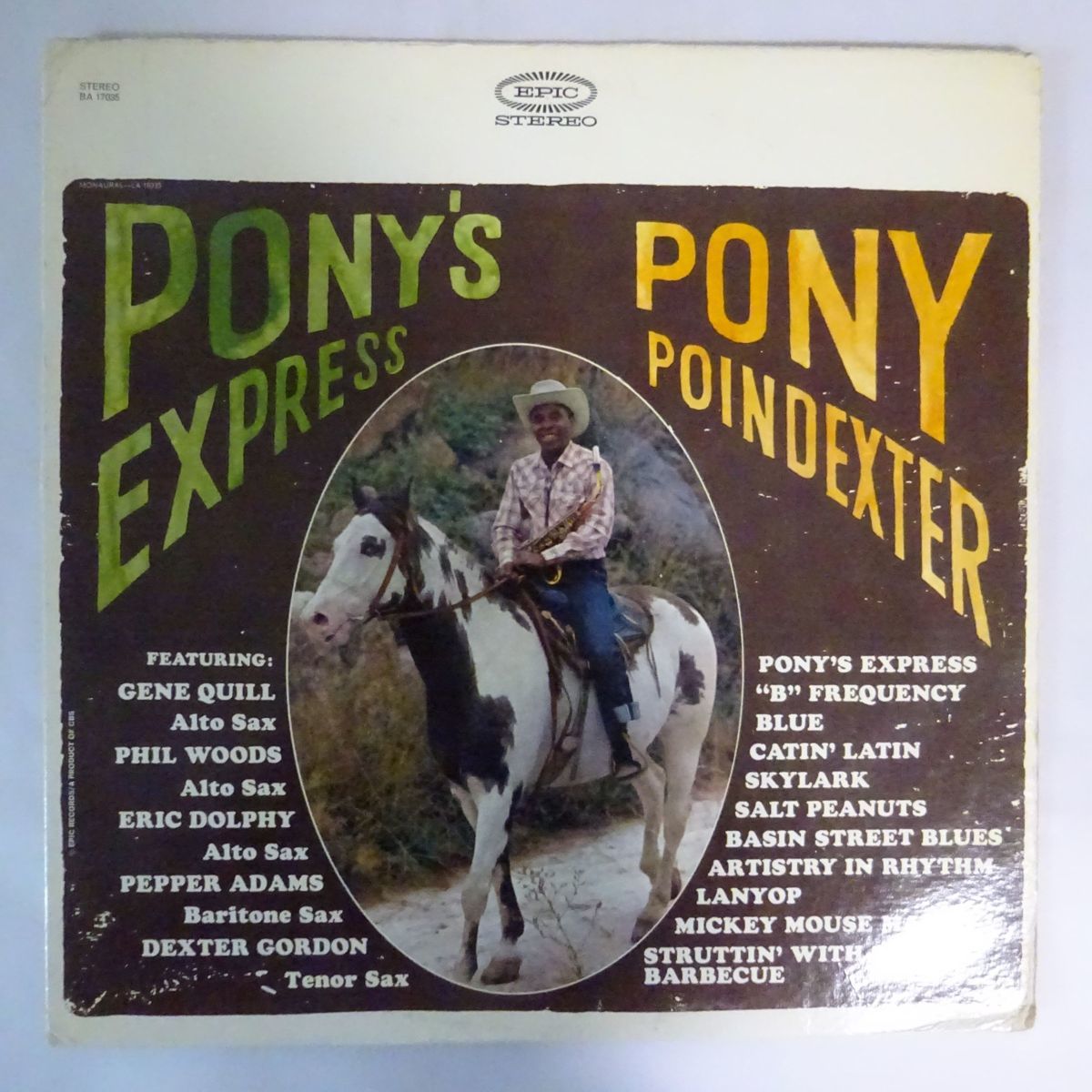 13053125; US盤/EPIC/黄ラベル Pony Poindexter / Pony's Express(ジャズ一般)｜売買された ...