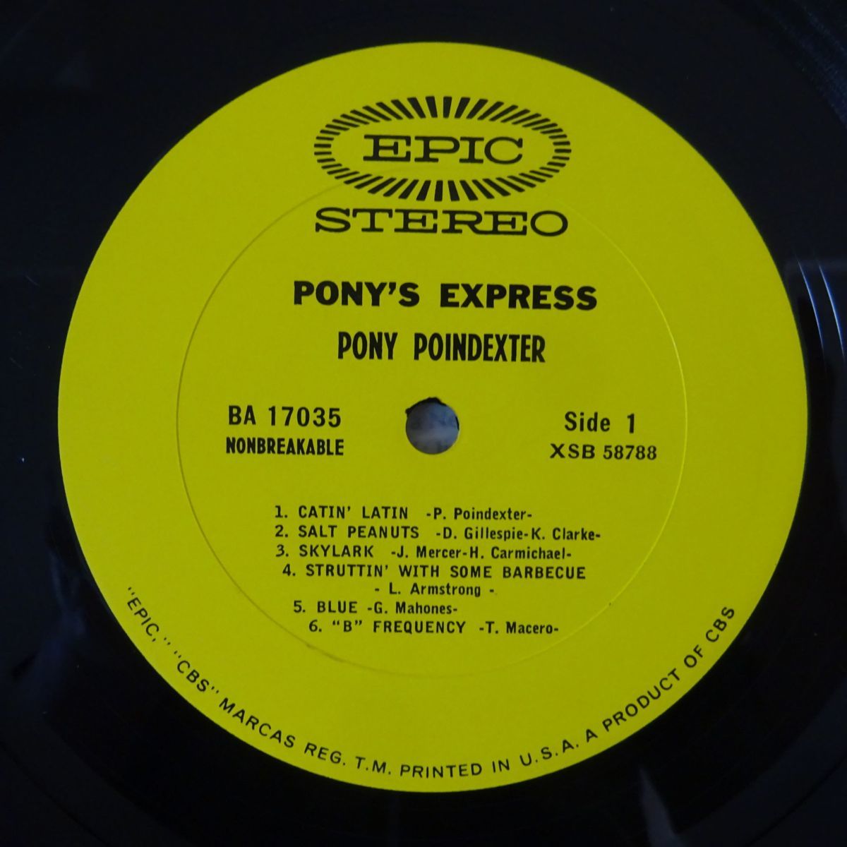 13053125; US盤/EPIC/黄ラベル Pony Poindexter / Pony's Express(ジャズ一般)｜売買された ...