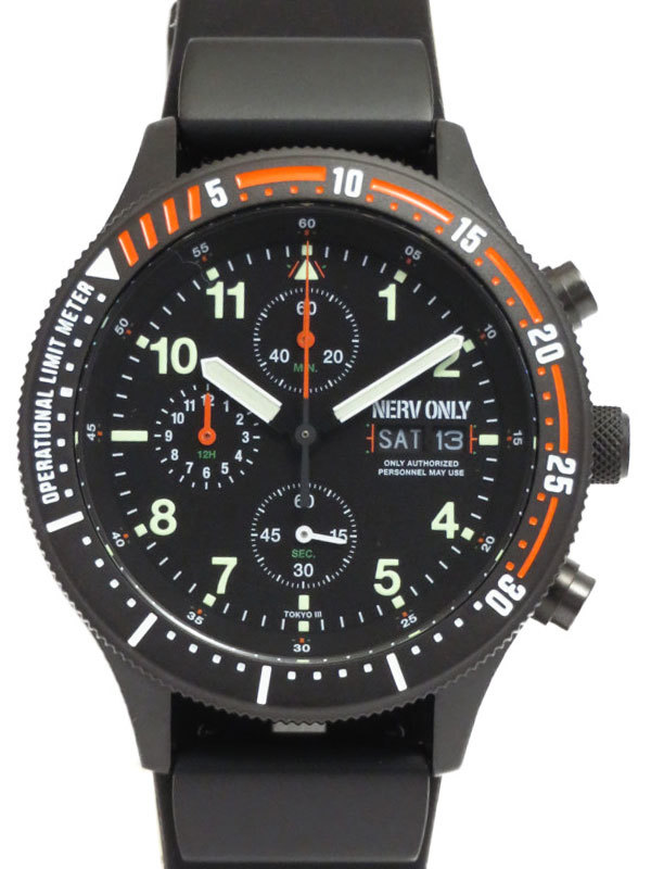 SONY 500本限定 ソニー wena×エヴァンゲリオン NERVエディション WNW-SA-NERV-B メンズ 充電式クォーツ 1ヶ月 ...