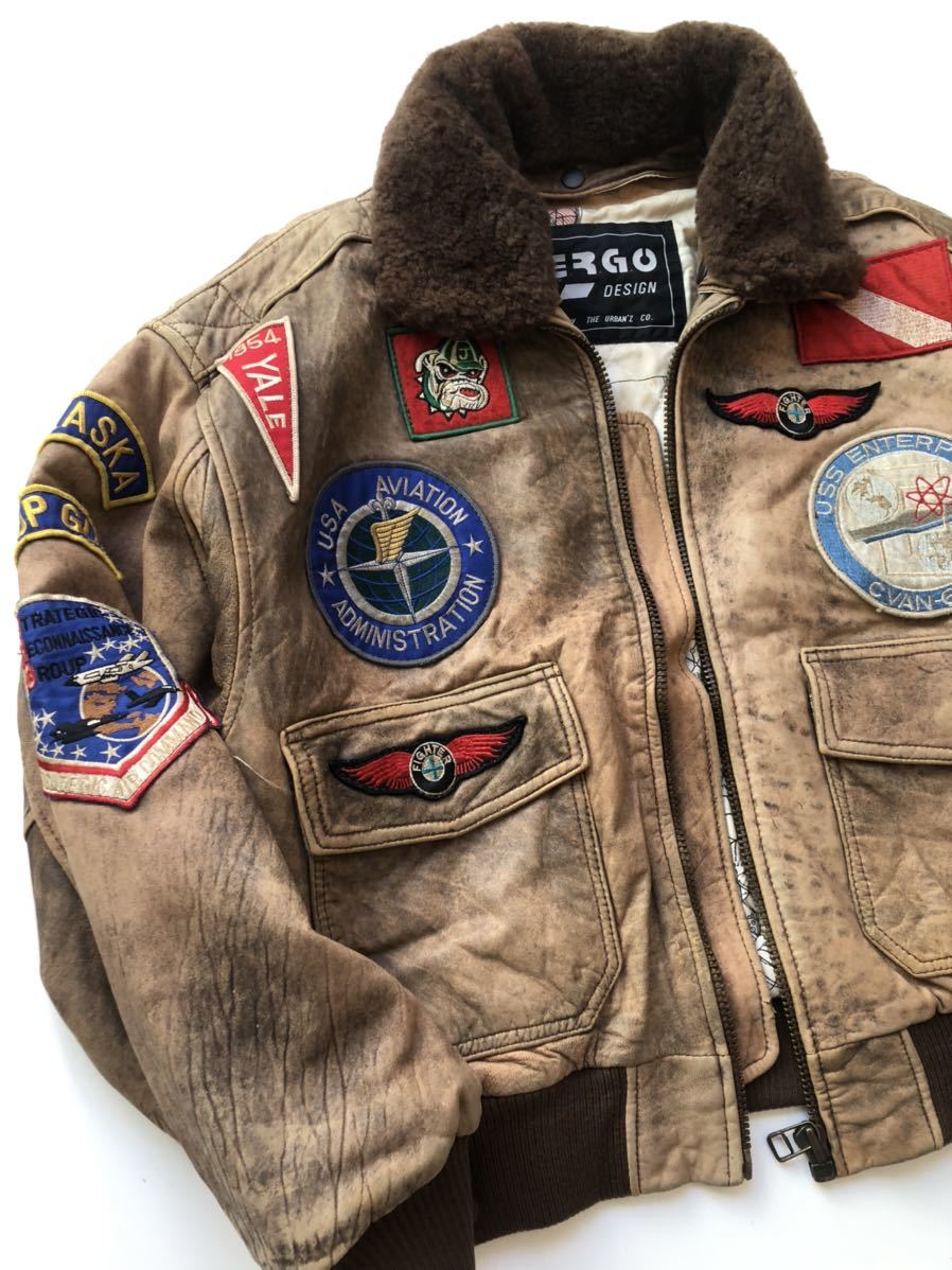 80s G-1 FLIGHT LEATHER JACKET フライトレザージャケット ma1 n2b n3b spiewak alpha ...