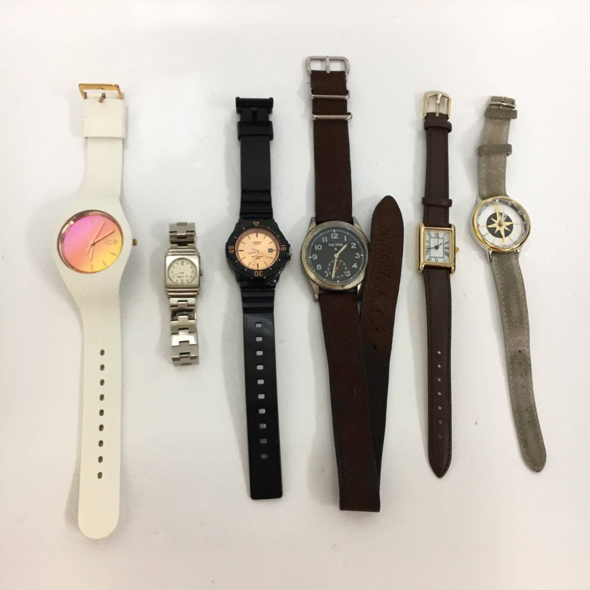 ジャンク品 時計18本まとめ売り①DIESEL NIXON agnes b. CASIO JIM RICKY DW ice STAR JEWELRY LZ VICTIM 複数落札同梱OK ...