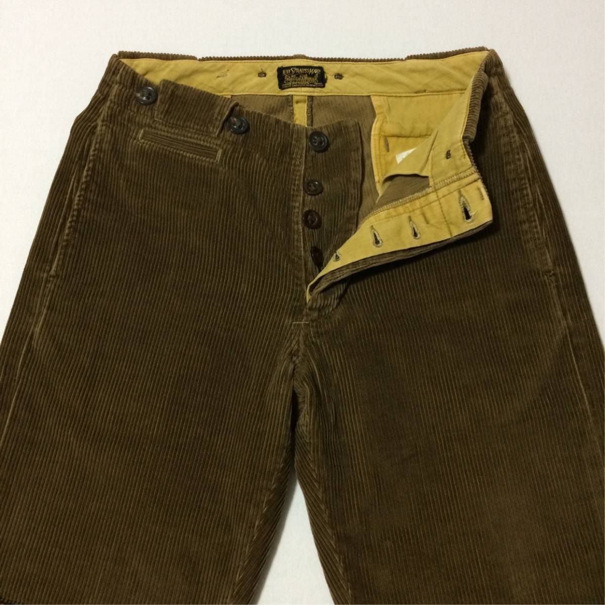 定番 リーバイス LVC 1920s Cords 太畝 コーデュロイ パンツ トラウザー W28 実寸W30/Levis Vintage ...