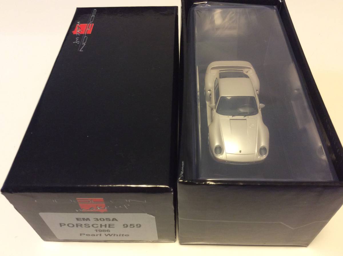 make up EIDOLON 1/43 EM305A Porsche 959 1986 Perl whiteメイクアップ アイドロン(BBR ...