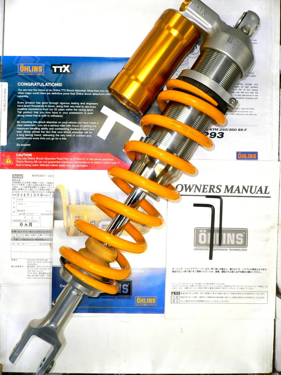 超 オーリンズ TTX44 KTM 250SX-F 350SX-F 450SX-F 125SX-F 150SX-F ハスクバーナ ...