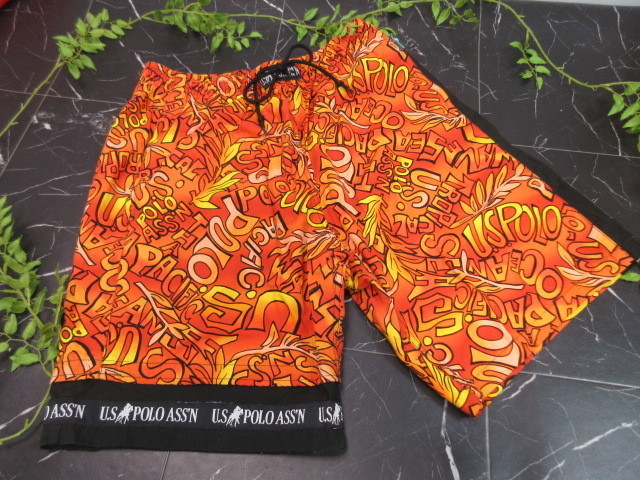 H6920 6 U.S POLO ASS'N/ユーエスポロアッスン メンズ 水着 オレンジ LLサイズ 着丈48cm(Lサイズ以上)｜売買され ...