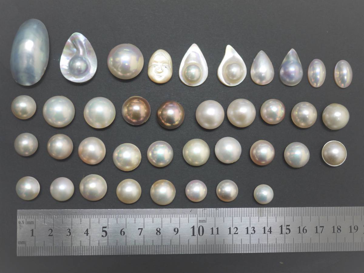 3A 真珠 パール マベパール 約90g 450ct ルース 裸石 福袋 おまとめ ジュエリー ストーンネックレス ペンダント リング ピアス 天然 合成(真珠)｜売買されたオークション情報 ...