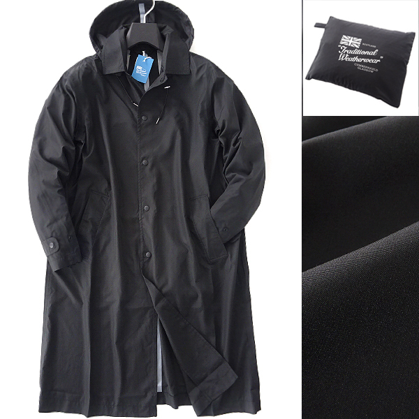 トラディショナルウェザーウェア タケオキクチ フード ステンカラーコート L 黒 J44645 THE SHOP TK メンズ 春夏 レイン ...