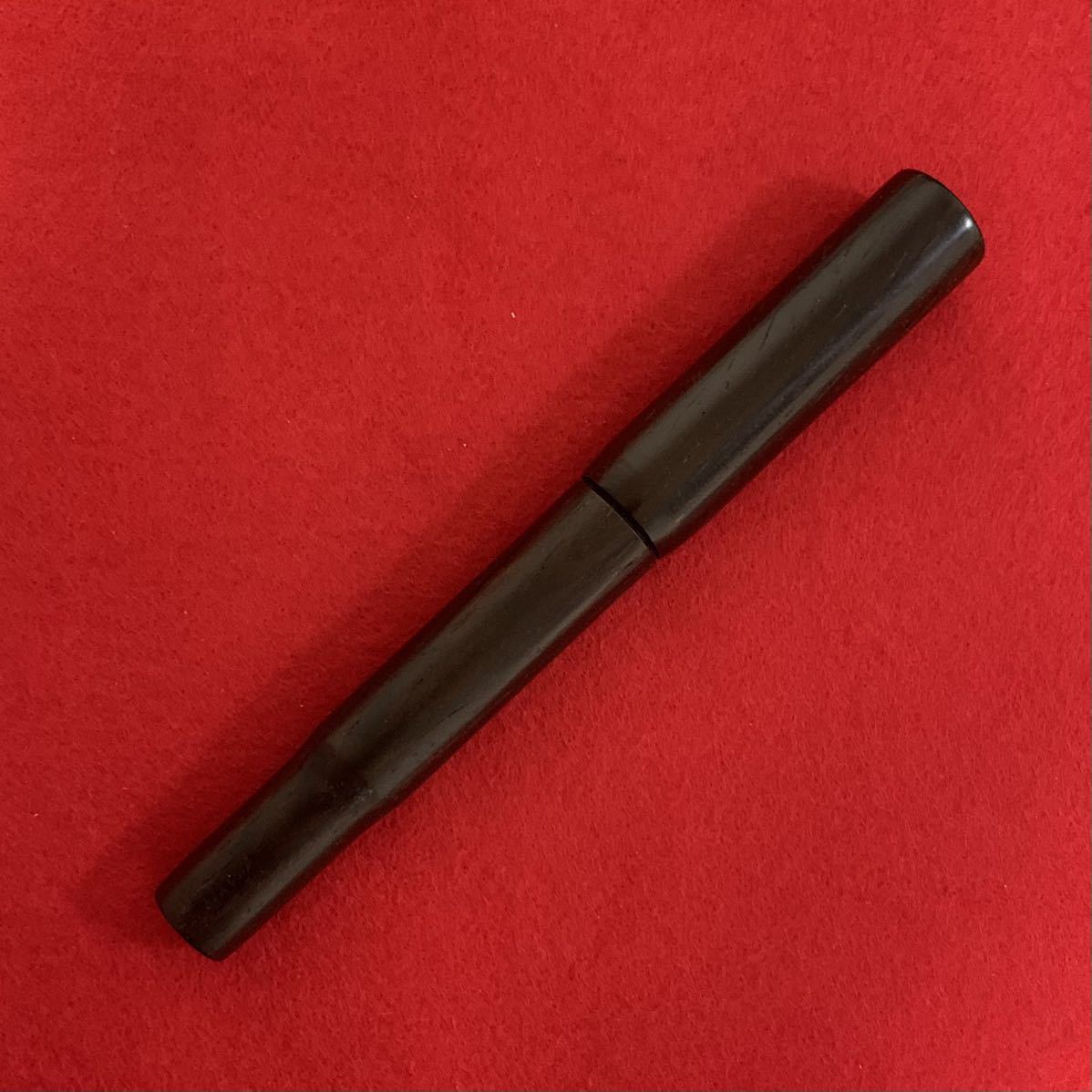 万年筆博士 ココボロウッド レッドマーブルエボナイト 万年筆 14K 中字 Fountain Pen HAKASE Cocobolo Wood ...