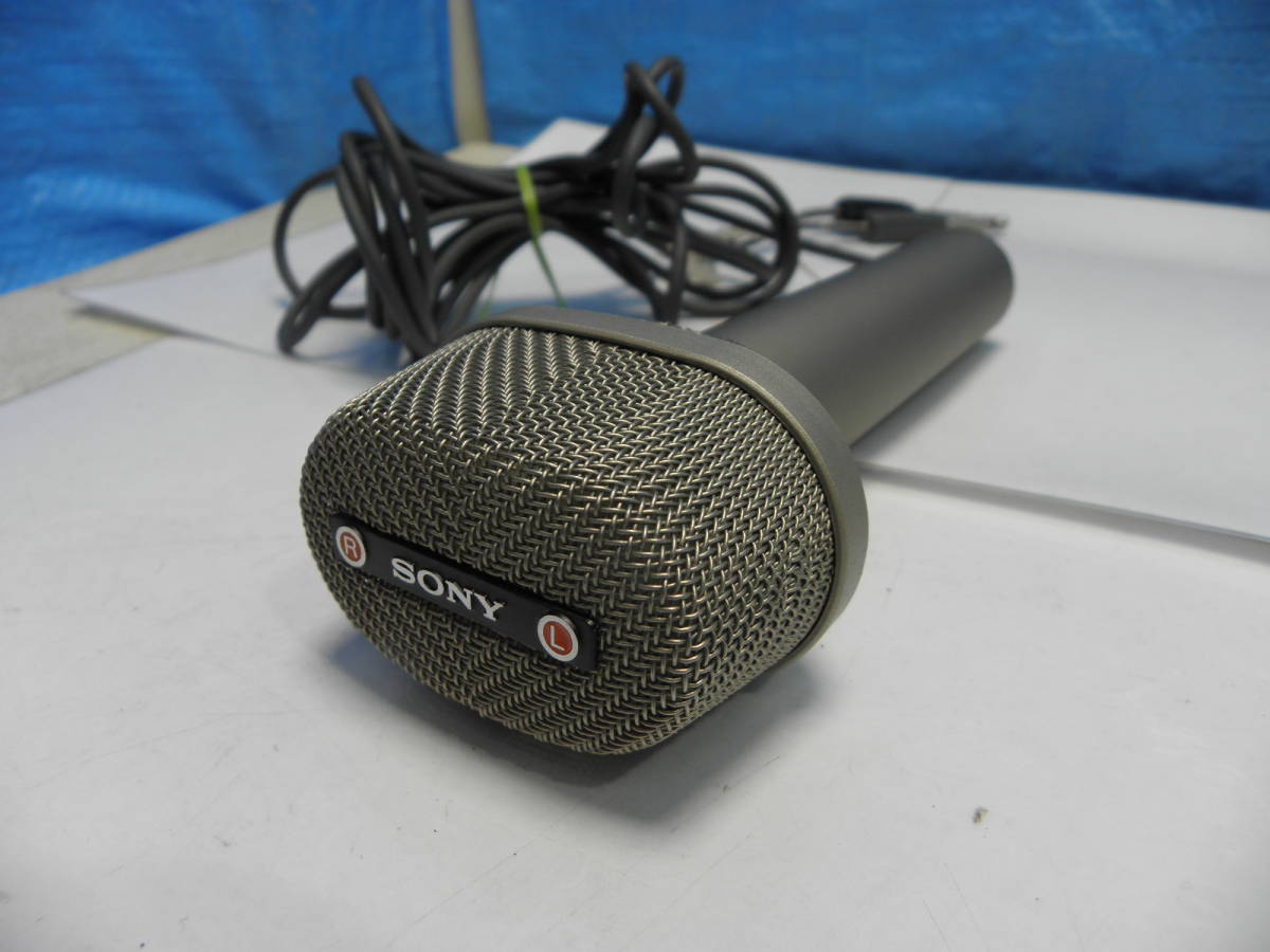 SONY コンデンサーマイク ECM-99 ワンポイント ステレオ コンデンサーマイク デンスケの生録用として 音出し確認済み(コンデンサー型 ...