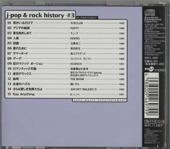 20世紀BEST｜J-Pop & Rock History Vol.1 3｜3枚セット｜橘いずみ 奥田民生 玉置浩二 渡辺美里 尾崎豊 TMN ...