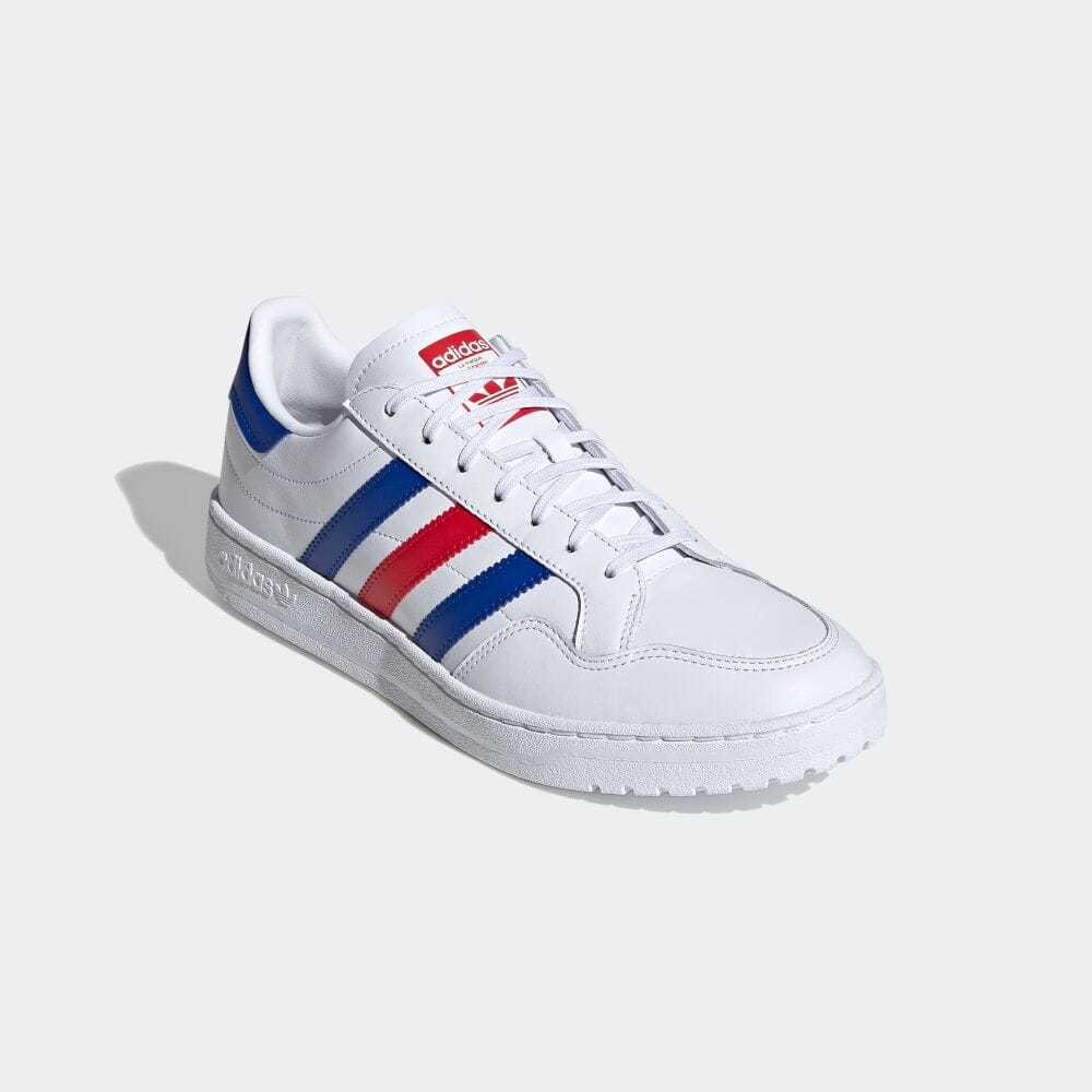 adidas オリジナルス TEAM COURT FW5068 フットウェアホワイト/チームロイヤルブルー/スカーレット 27 0CM(27 ...
