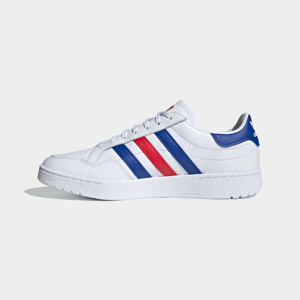 adidas オリジナルス TEAM COURT FW5068 フットウェアホワイト/チームロイヤルブルー/スカーレット 27 0CM(27 ...