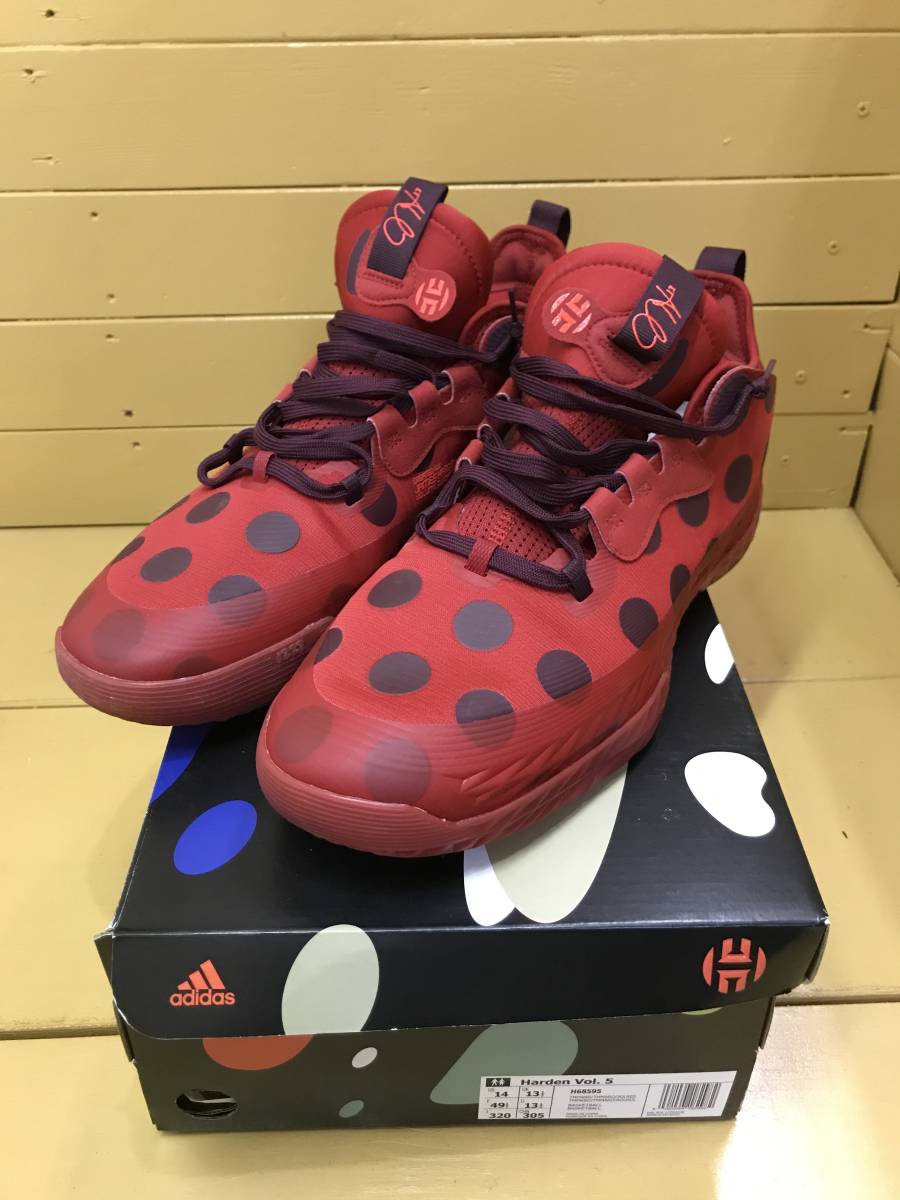 F149 スニーカー adidas Harden Vol.5 Futurenaturalパワーレッド/チームマルーン/レッド 32cm(30 ...