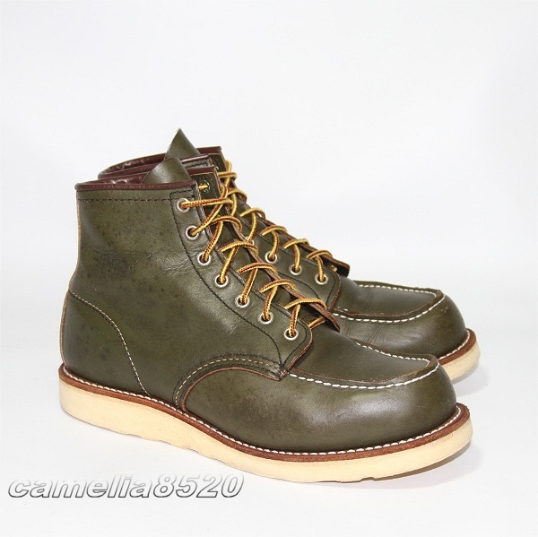 RED WING レッドウイング 8180 モックトゥ ブーツ カーキグリーン 本革 2004年製 US8 約26cm(8インチ)｜売買された ...