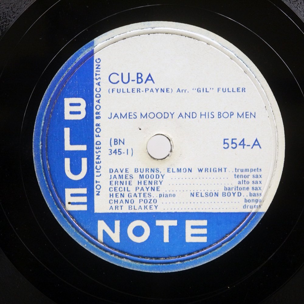 SP盤 米 ART BLAKEY参加 JAMES MOODY AND HIS BOP MEN/CU-BA/BLUE NOTE 554(ジャズ ...