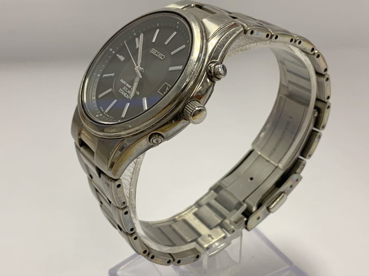 L450-A84-161 SEIKO セイコー SPIRIT スピリット チタニウム 7B22-0AD0 デイト メンズ ソーラー 稼働 腕 ...