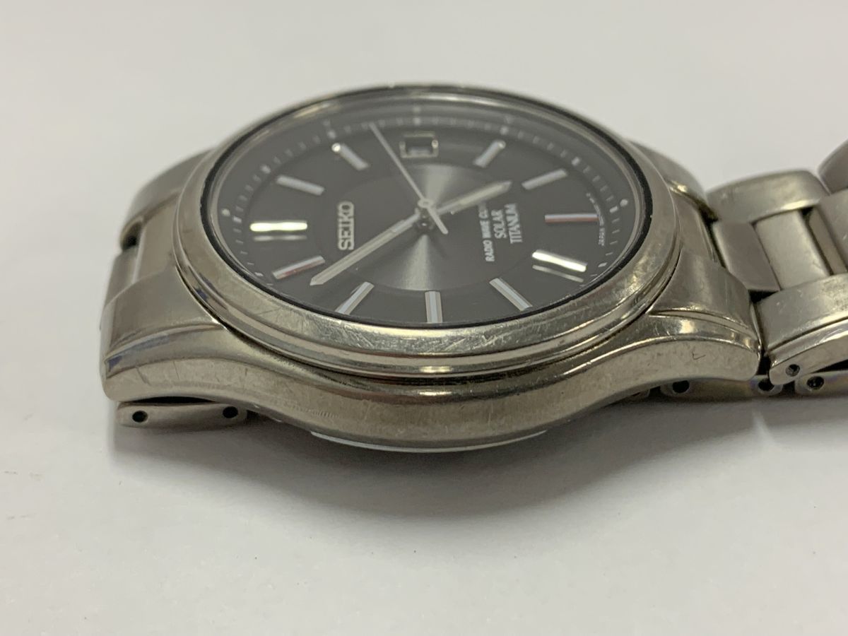 L450-A84-161 SEIKO セイコー SPIRIT スピリット チタニウム 7B22-0AD0 デイト メンズ ソーラー 稼働 腕 ...